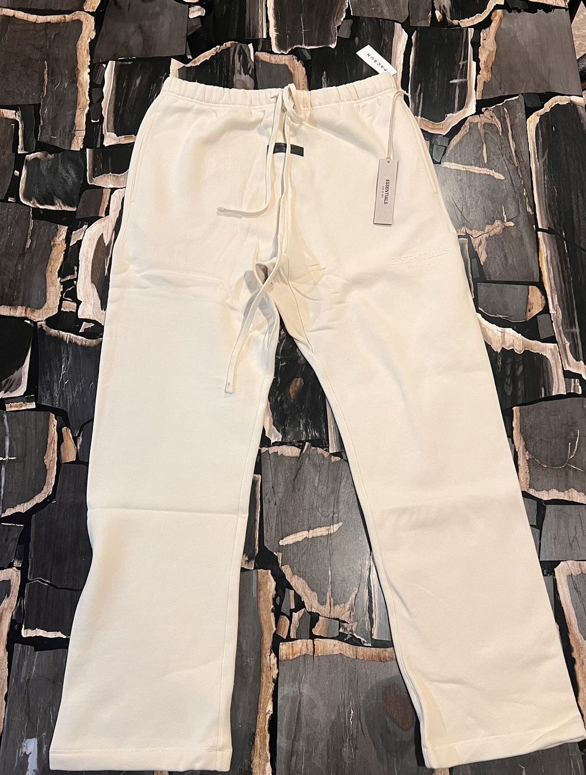 Pacsun Fear of God Essentials Sweatpants Eggshell Large | Grailed