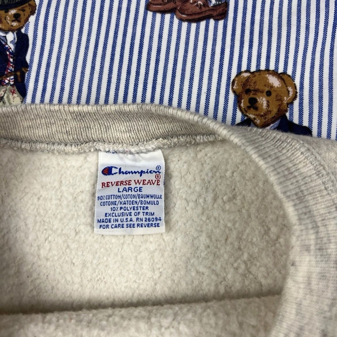 Champion Vintage 90s Champion Oatmeal Beige Made In USA Crewneck | Grailed