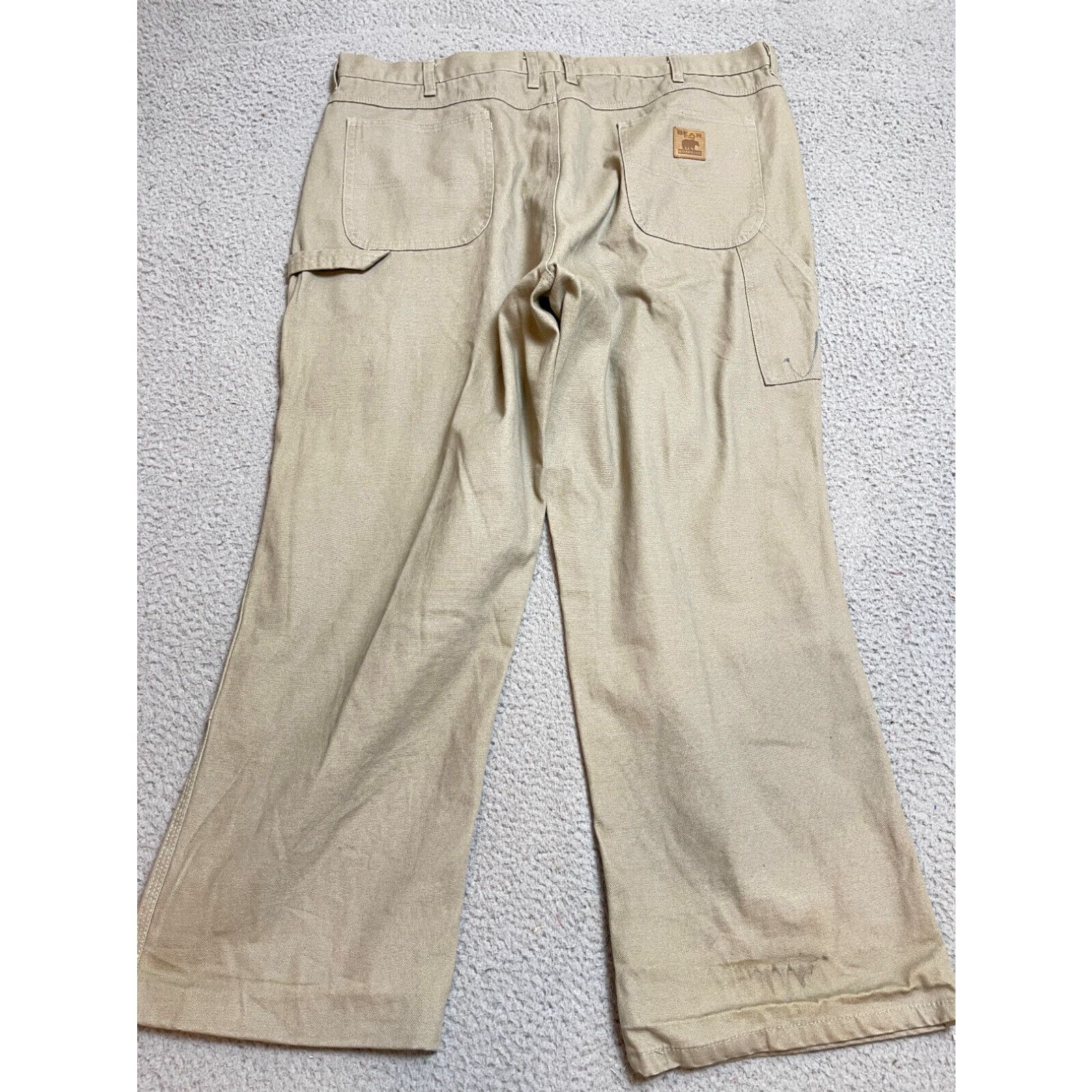 Doublet Bear River Workwear Pants Mens 44x30 Gray Double Knee Straight Carpenter Heavy | Grailed