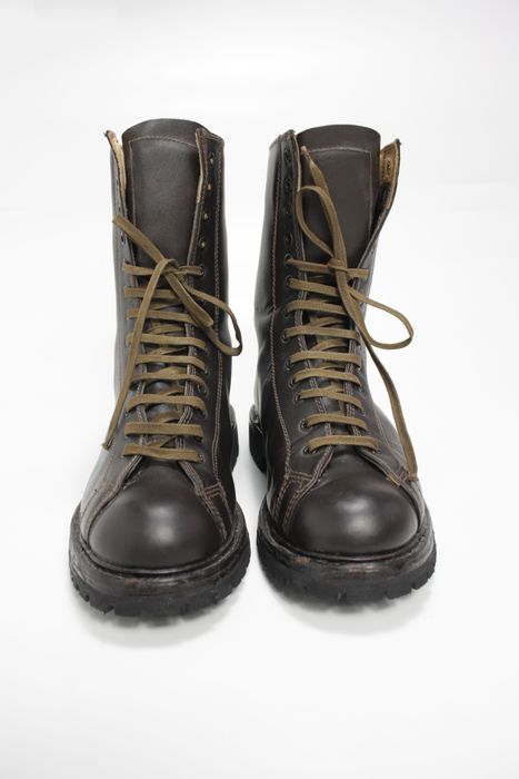 Military 90s Italian Army Paratrooper Anfibi Leather Combat Boots | Grailed