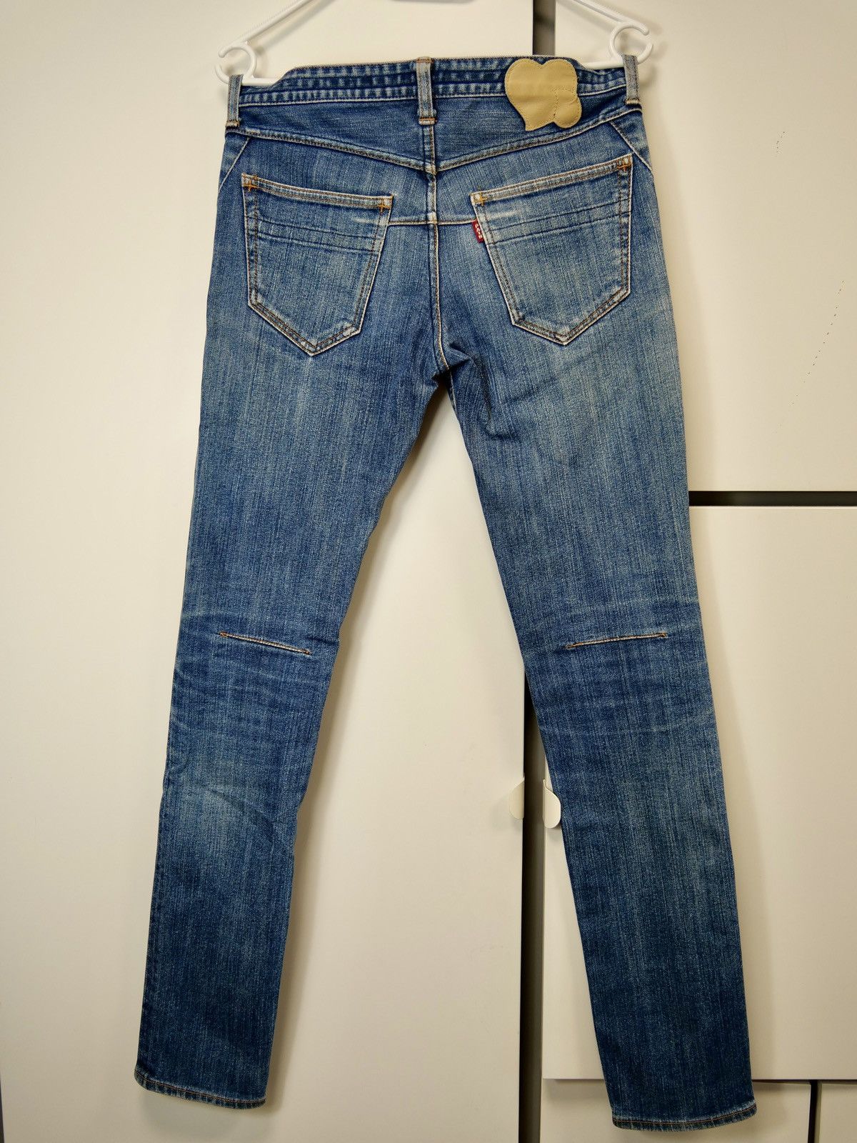 Vintage SS08 Number Nine Heart Patch Pain Denim | Grailed