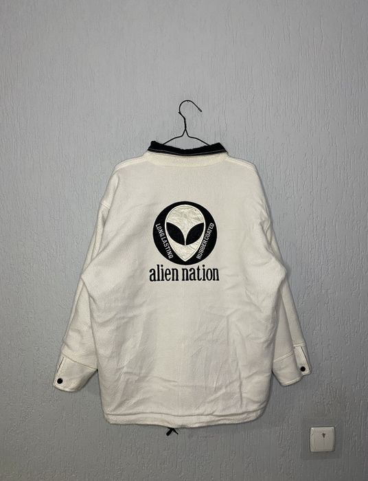 Vintage Rare! Vintage 90s Reversible Jacket Fleece Alien Nation Logo ...