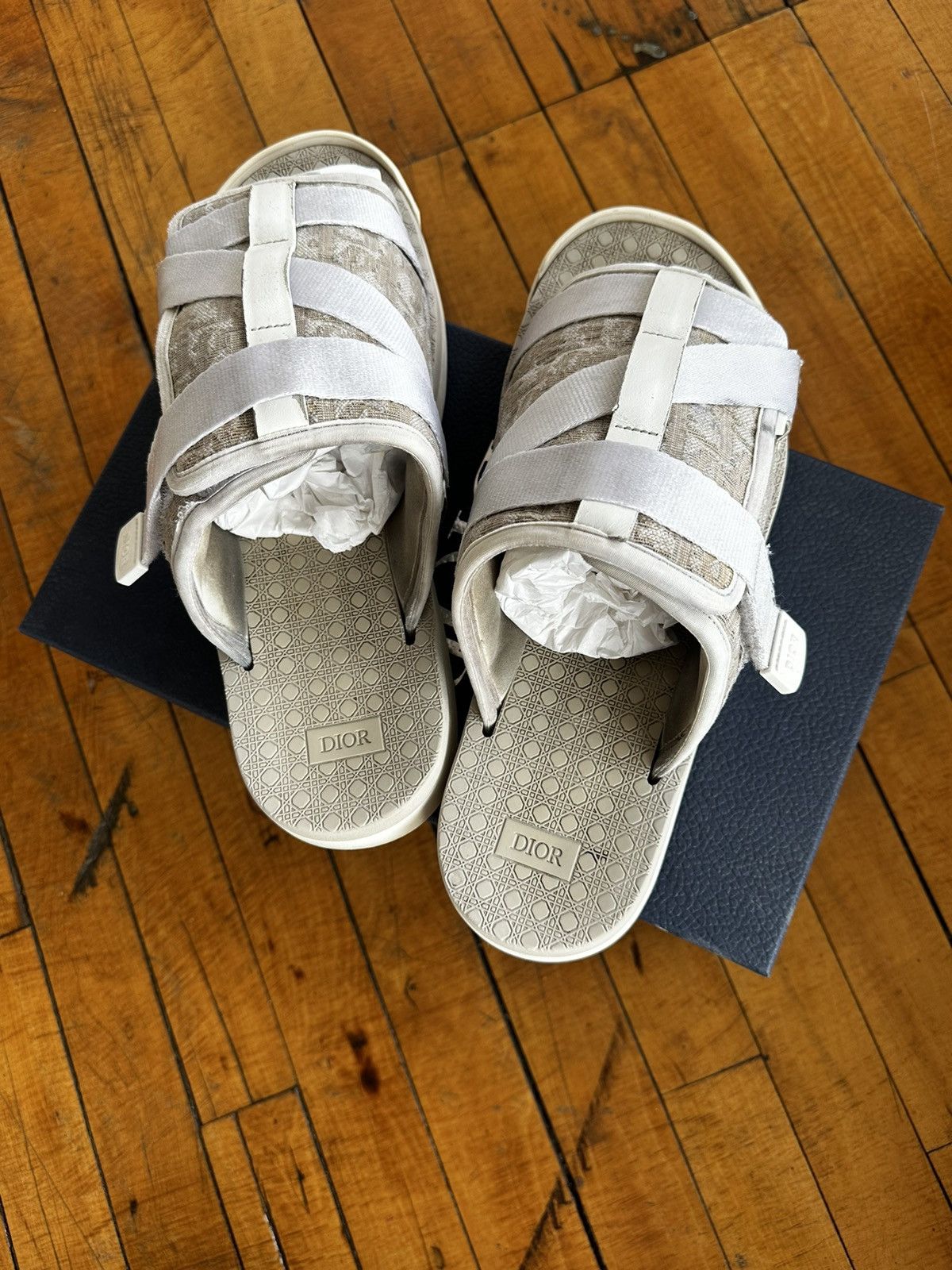 Dior Mens Dior Alpha Oblique Jacquard Sandals | Grailed