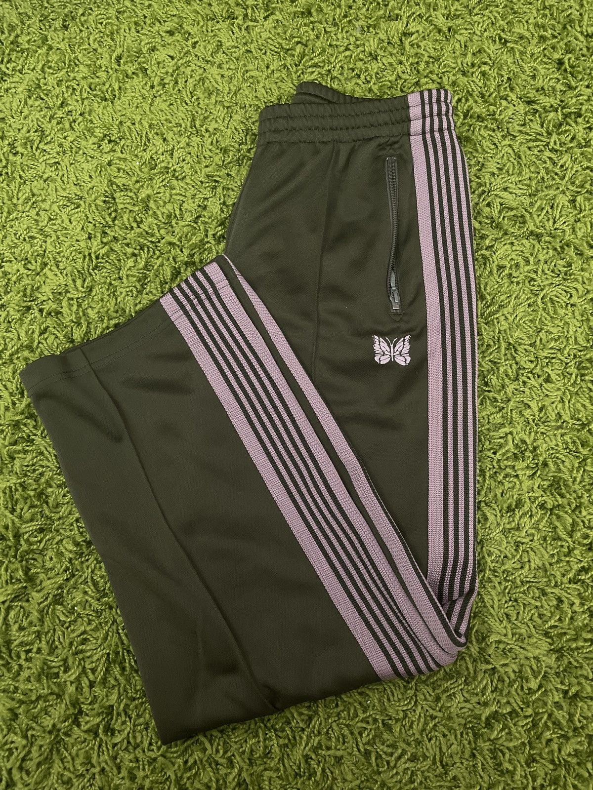 Japanese Brand × Needles Needles Track Pants olive green | Grailed