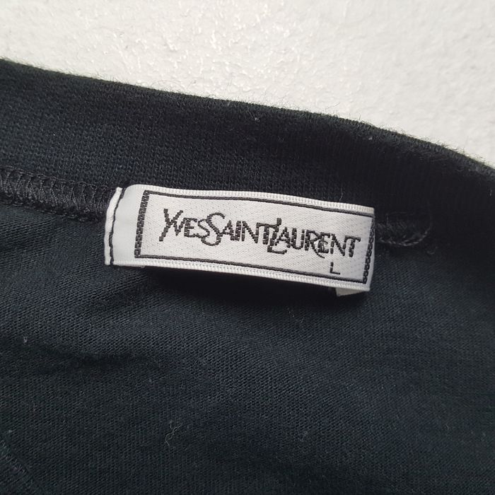 Vintage YVES SAINT LAURENT Luxury Brand YSL Logo Design Tshirt | Grailed