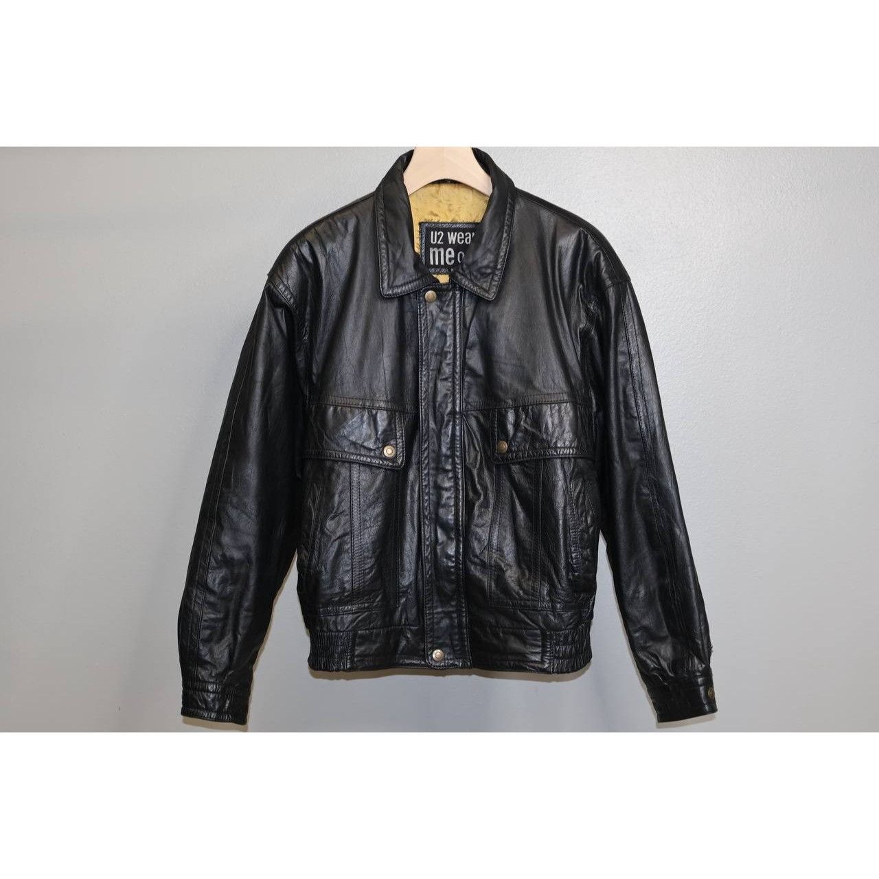 Vintage VTG U2 Wear Me Out Men’s Size M Leather Bomber Jacket | Grailed