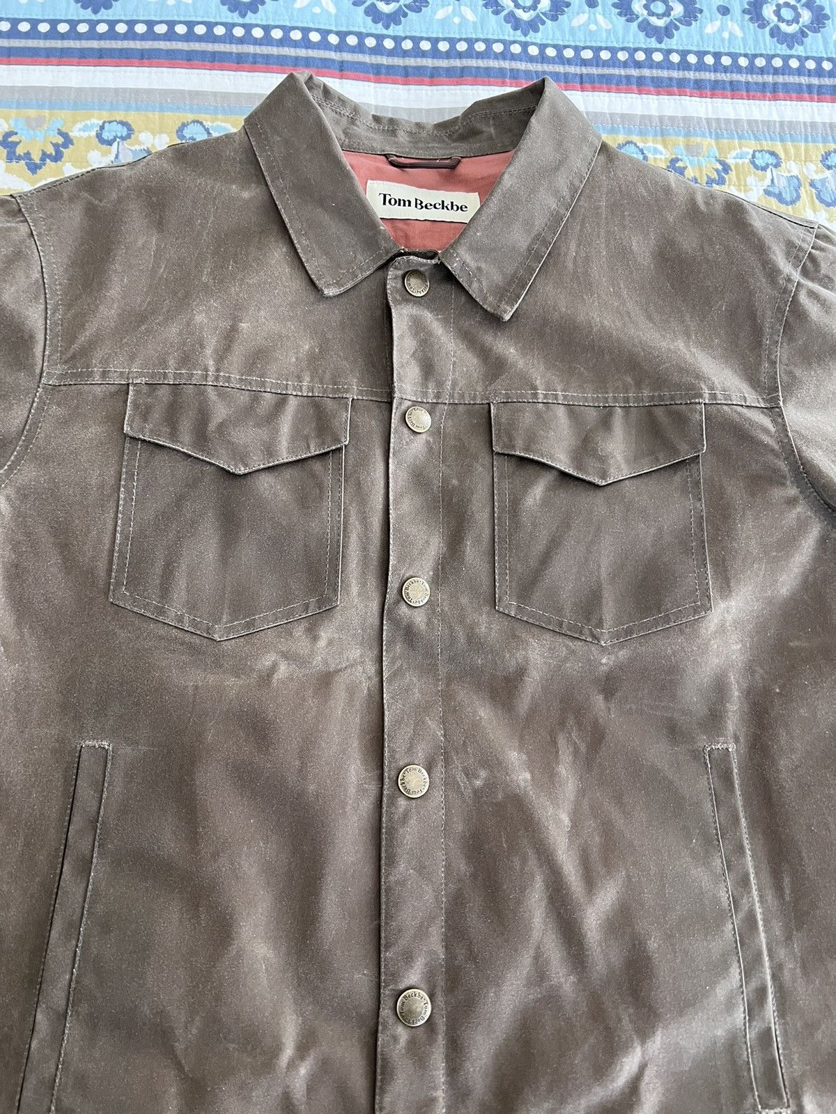 Tom Beckbe Tom Beckbe Waxed Canvas Chatom Jacket Tobacco Brown Large ...