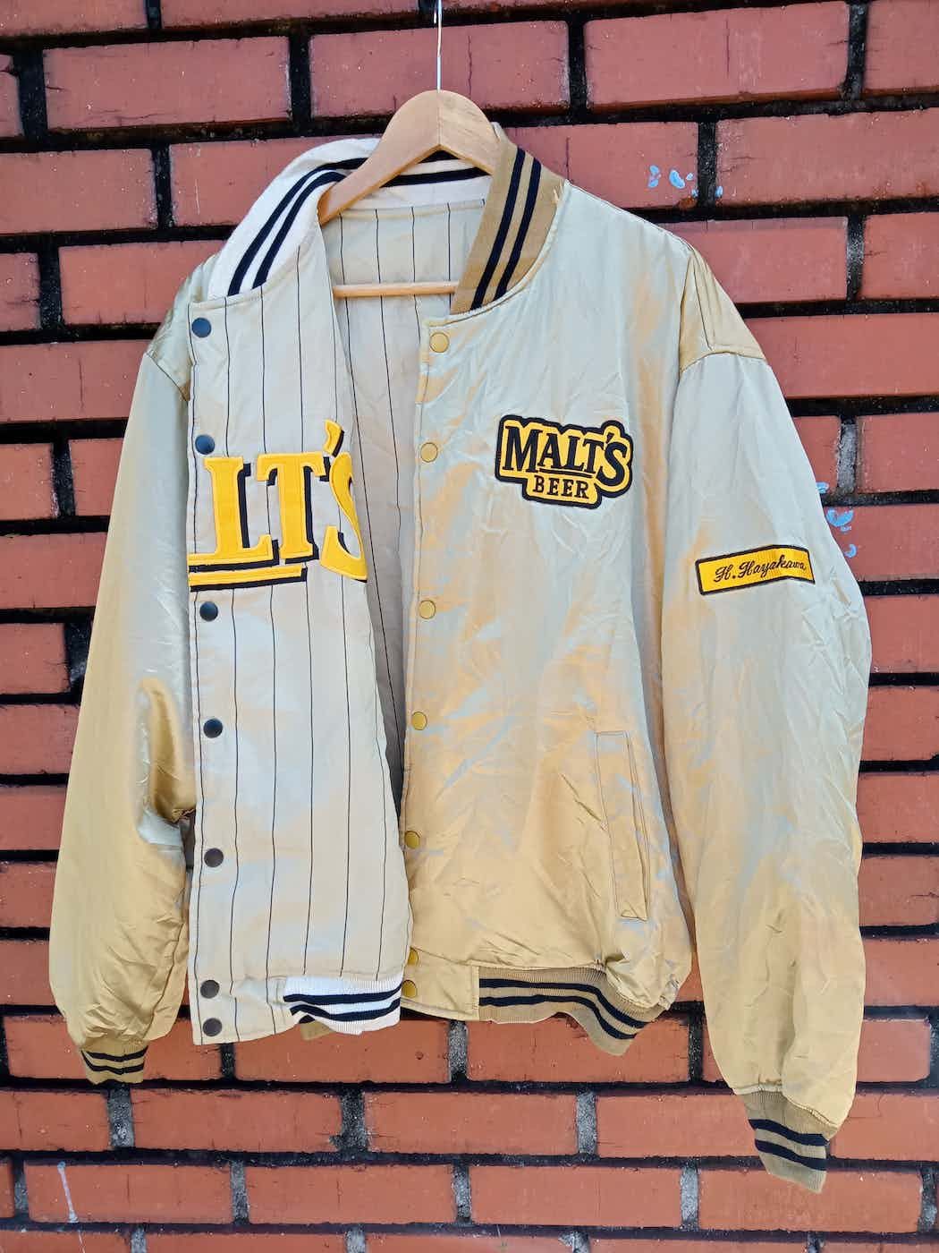 MLB Vintage Malts Beer Reversible Baseball Jacket | Grailed