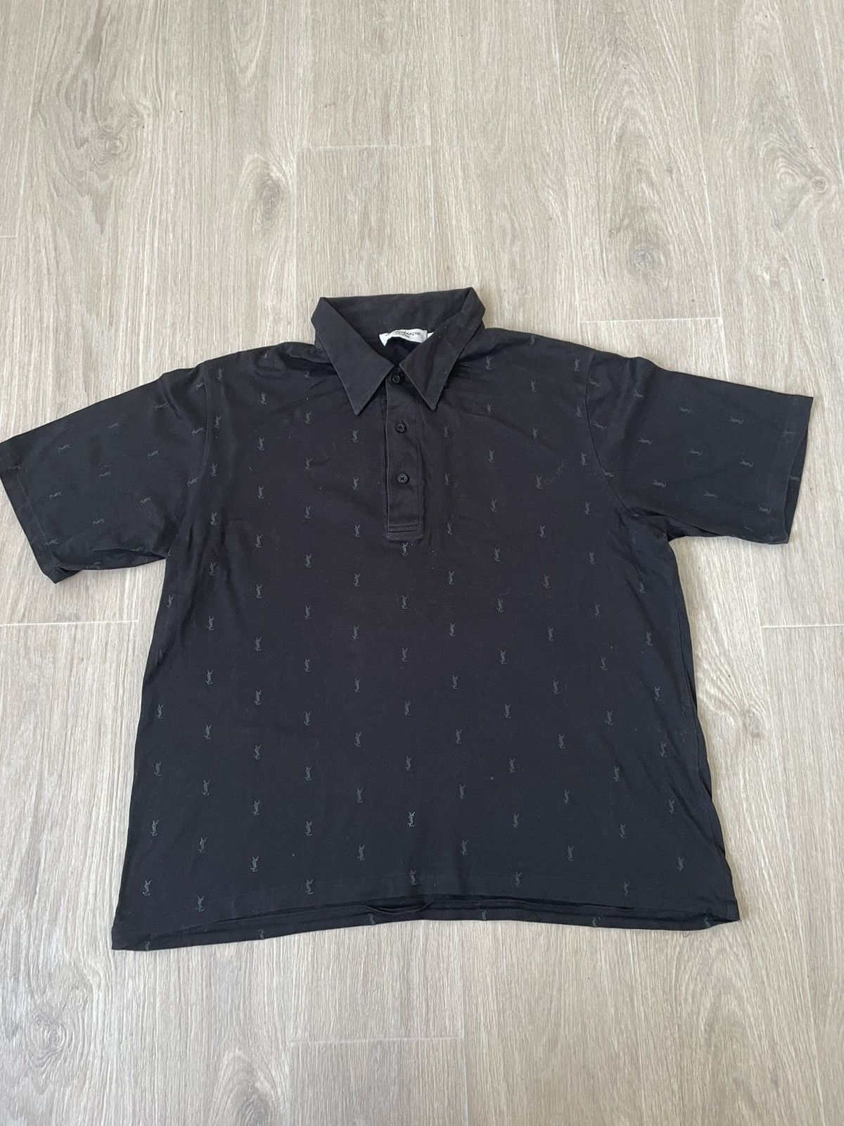 Luxury × Yves Saint Laurent Vintage YSL monogram polo shirt Y2K | Grailed