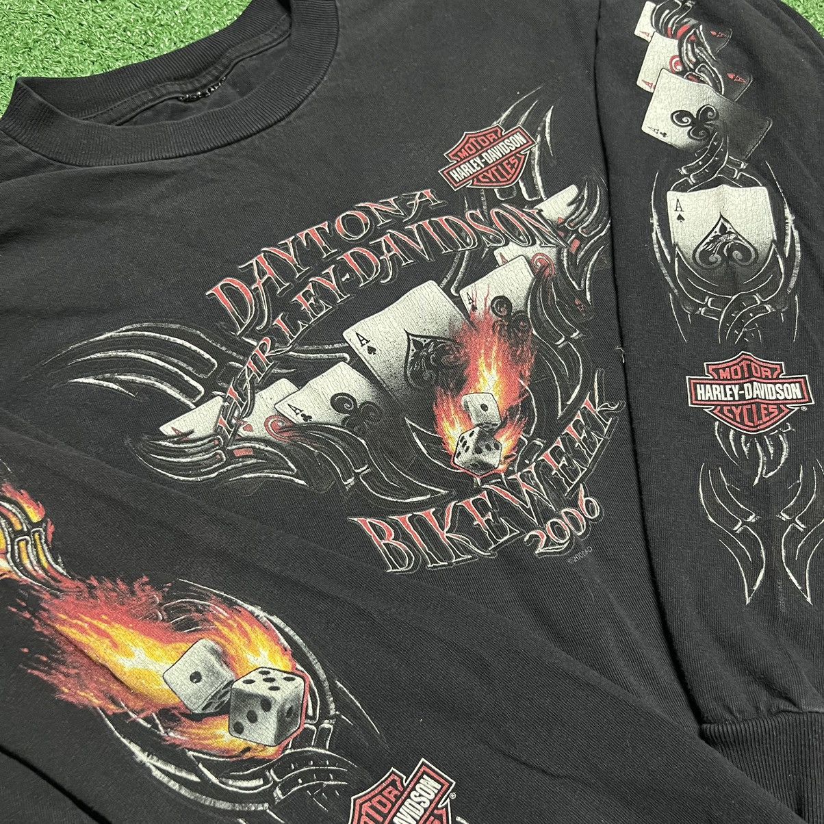 Vintage Vintage Harley Davidson Bile Week Daytona Beach Longsleeve ...
