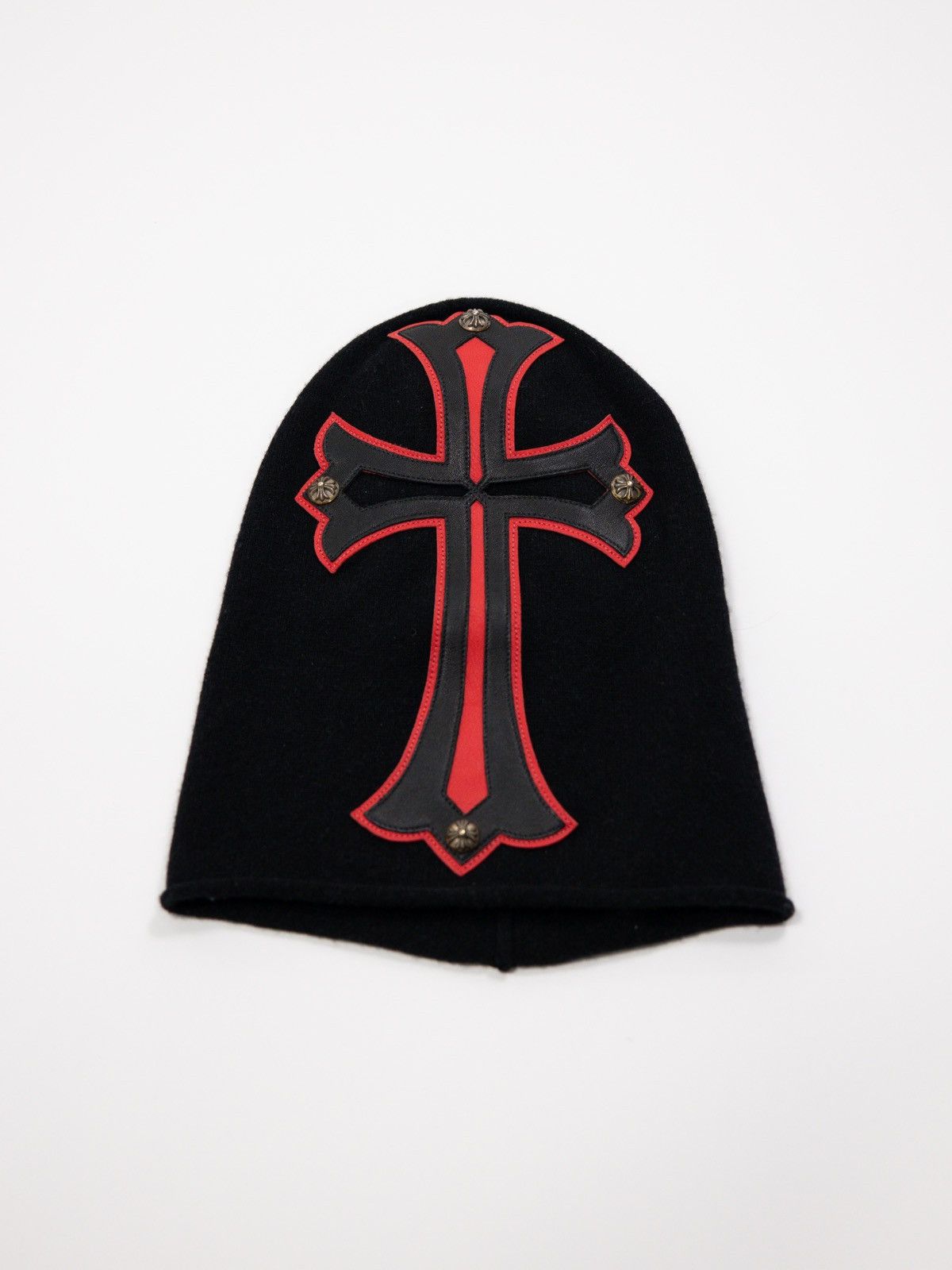 Chrome Hearts Chrome Hearts Big Red Cross Patch Cashmere Mask | Grailed