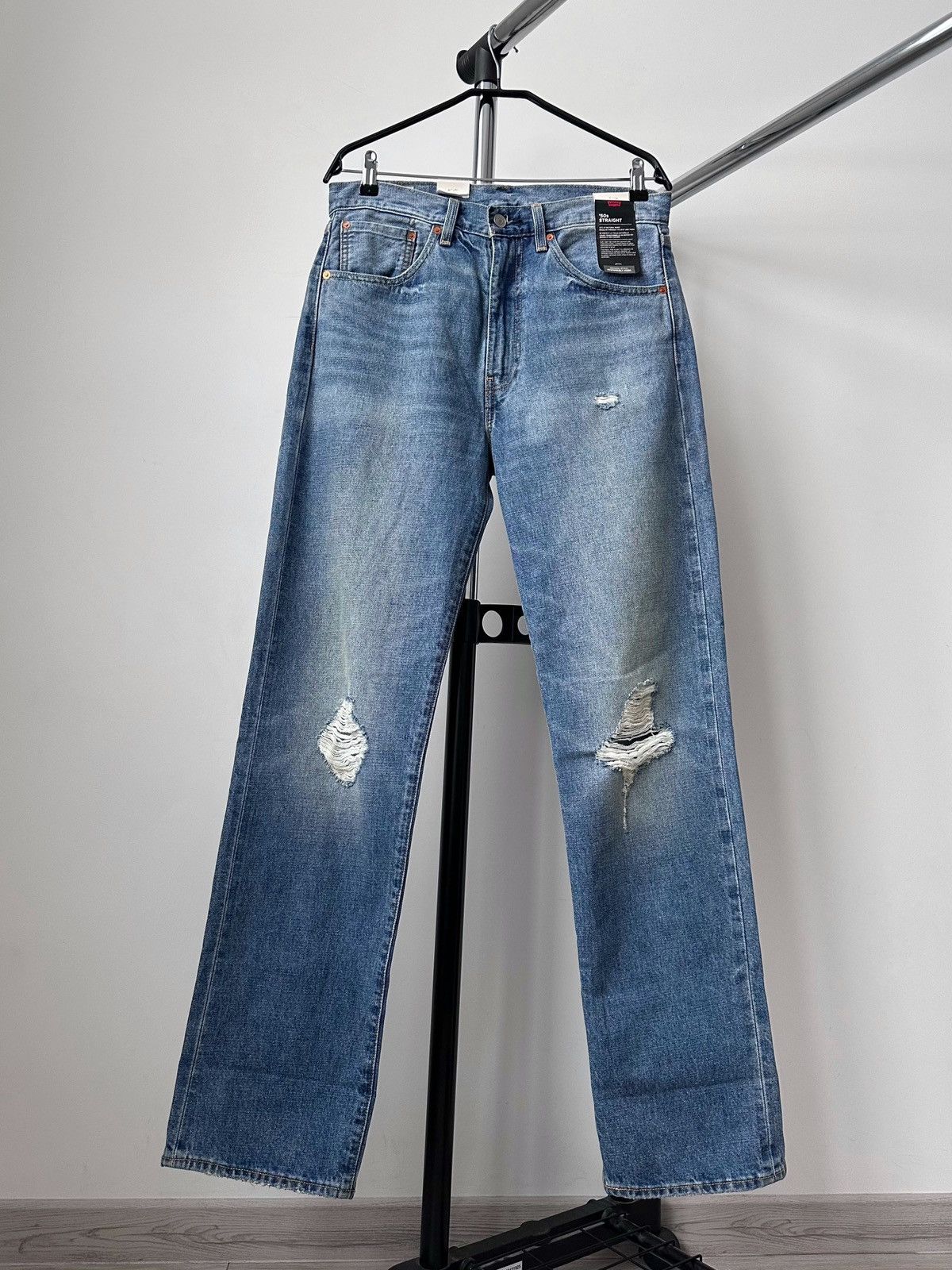 Levi's Levi’s 50’s Straight Fit Distressed Washed Denim Jeans | Grailed
