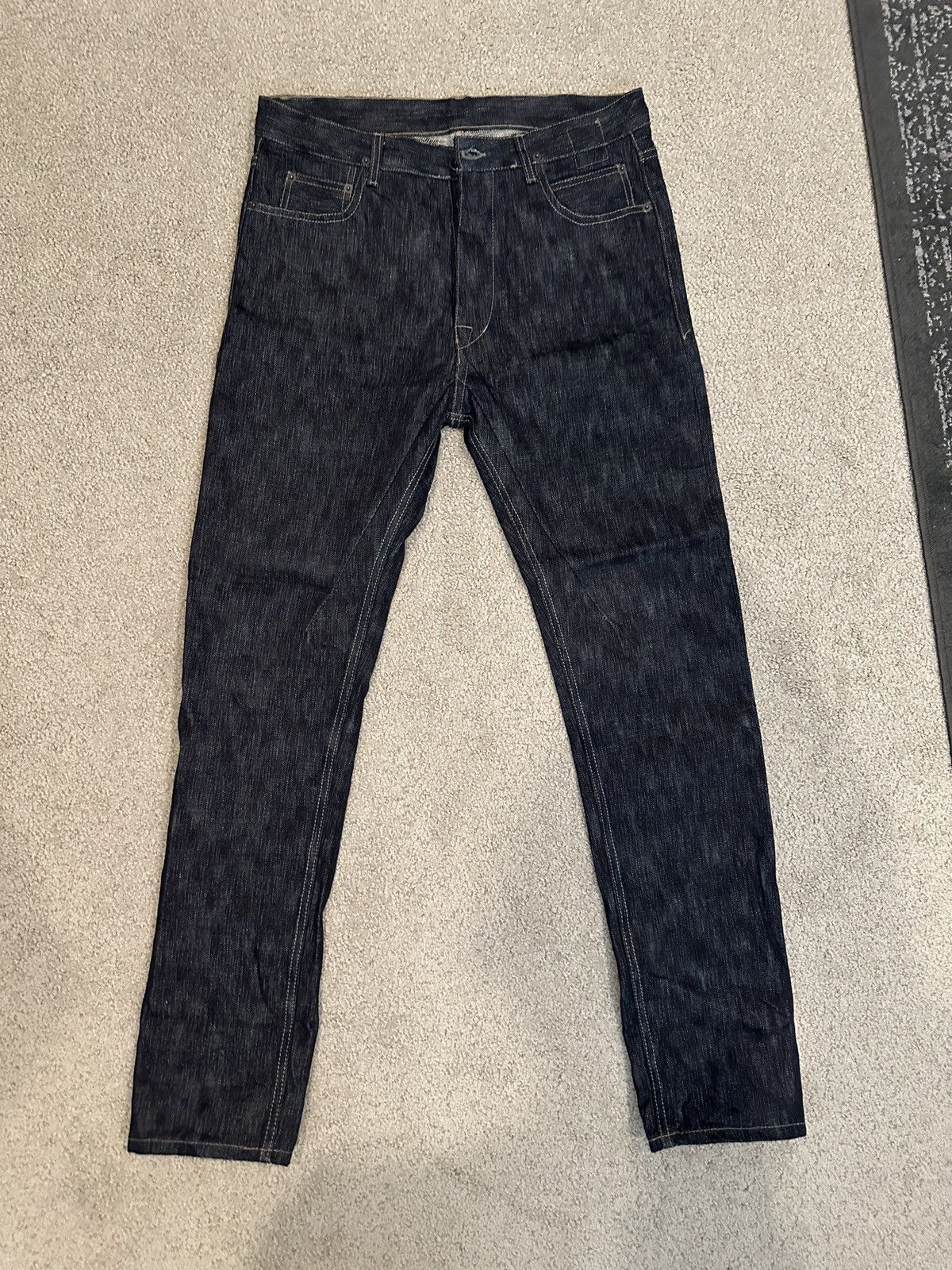 Rick Owens Rick Owens DRKSHDW Torrence Cut Selvedge Denim Jeans 33 ...