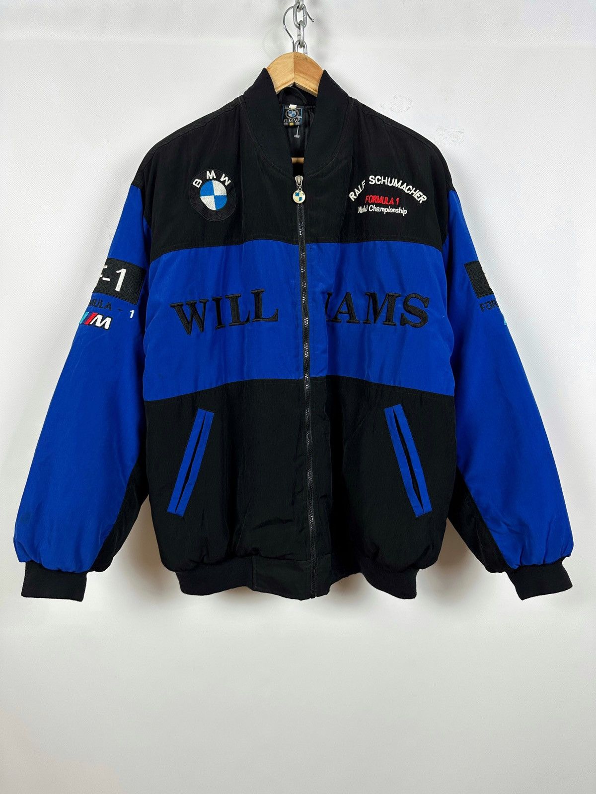 Vintage Vintage BMW F1 Williams Ralf Schumacher Racing Bomber Jacket ...