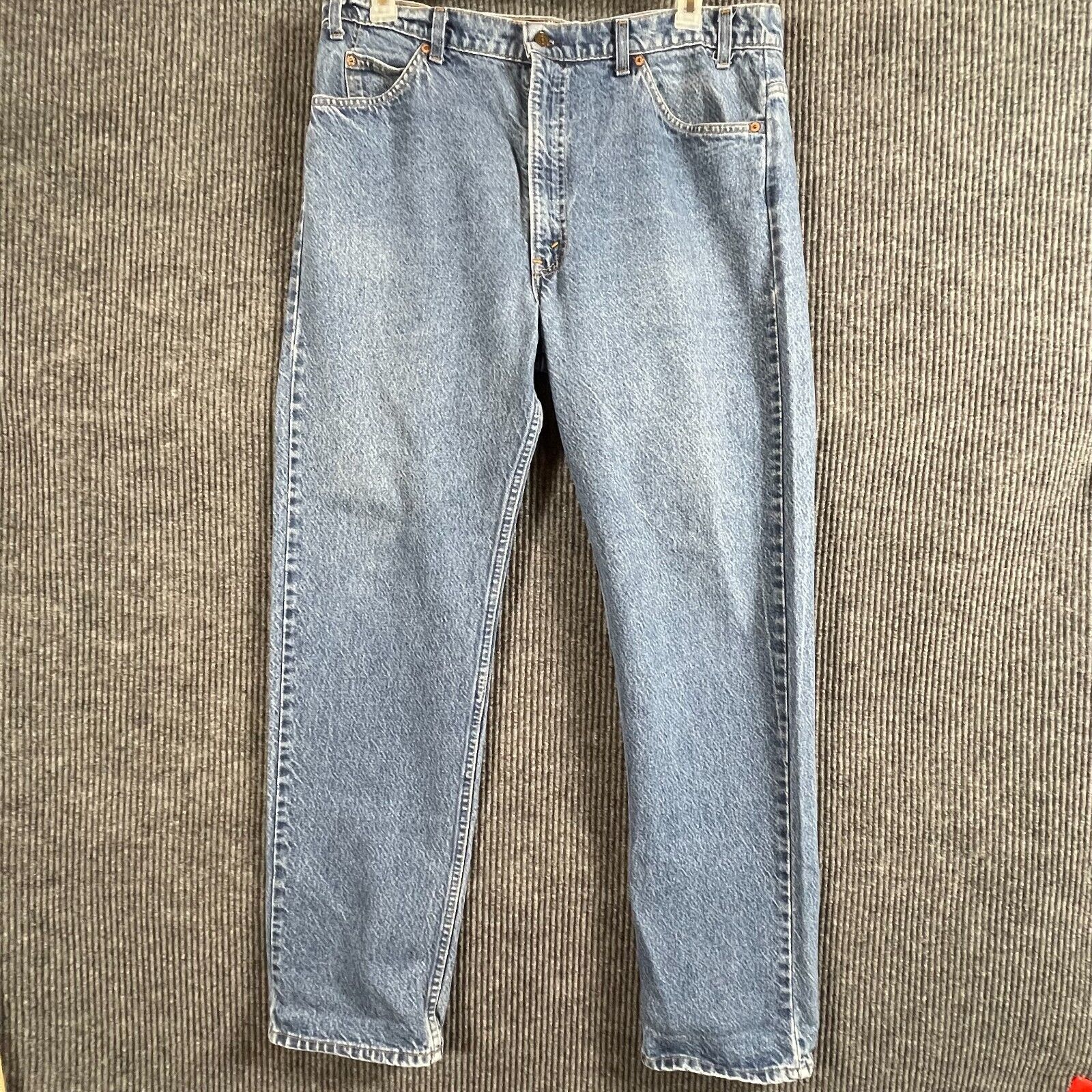 Levi's VTG Levis 505 Jeans Mens 40 Blue Denim Orange Tab Tapered Red ...