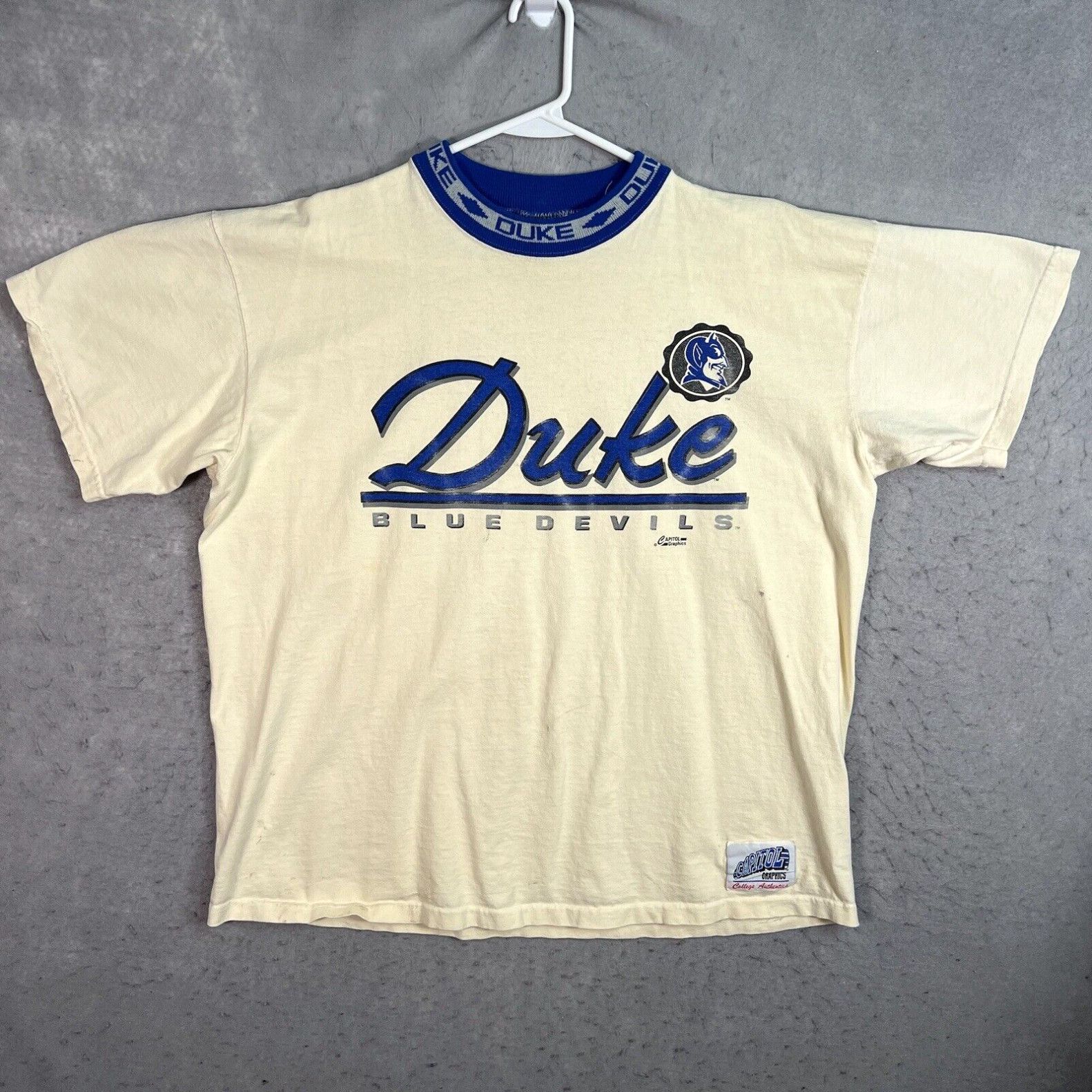 Vintage Vintage 90s Duke University Blue Devils T Shirt Adult XL Off ...