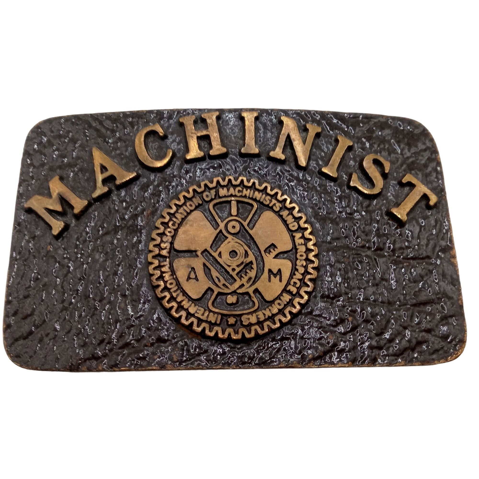 Vintage Machinist Belt Buckle Vintage Machinists Aerospace Workers ...