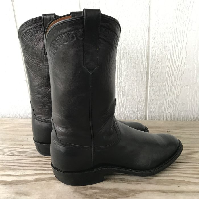 Rios of Mercedes Rios of Mercedes Black Sleek Buffalo Calf Mens Boots 8 ...