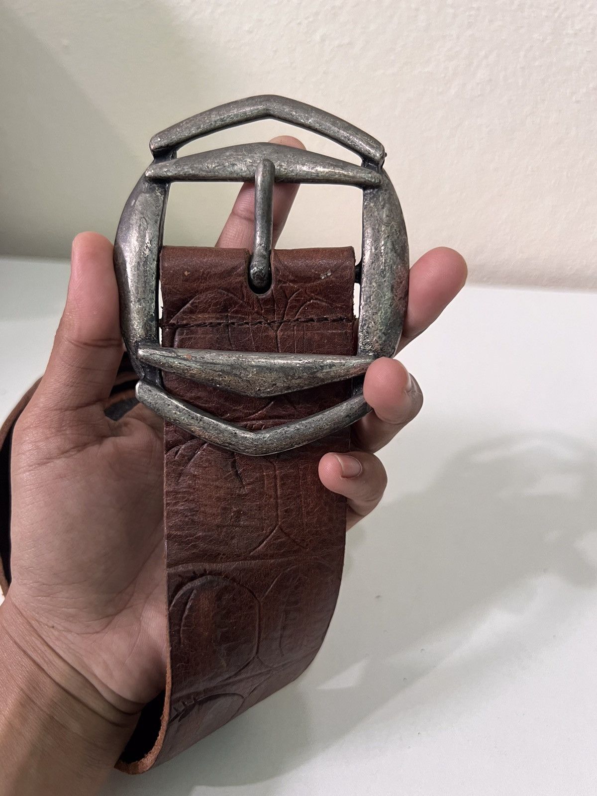 Japanese Brand Japanese Brand Leather Rare Design Buckle Belt | Grailed