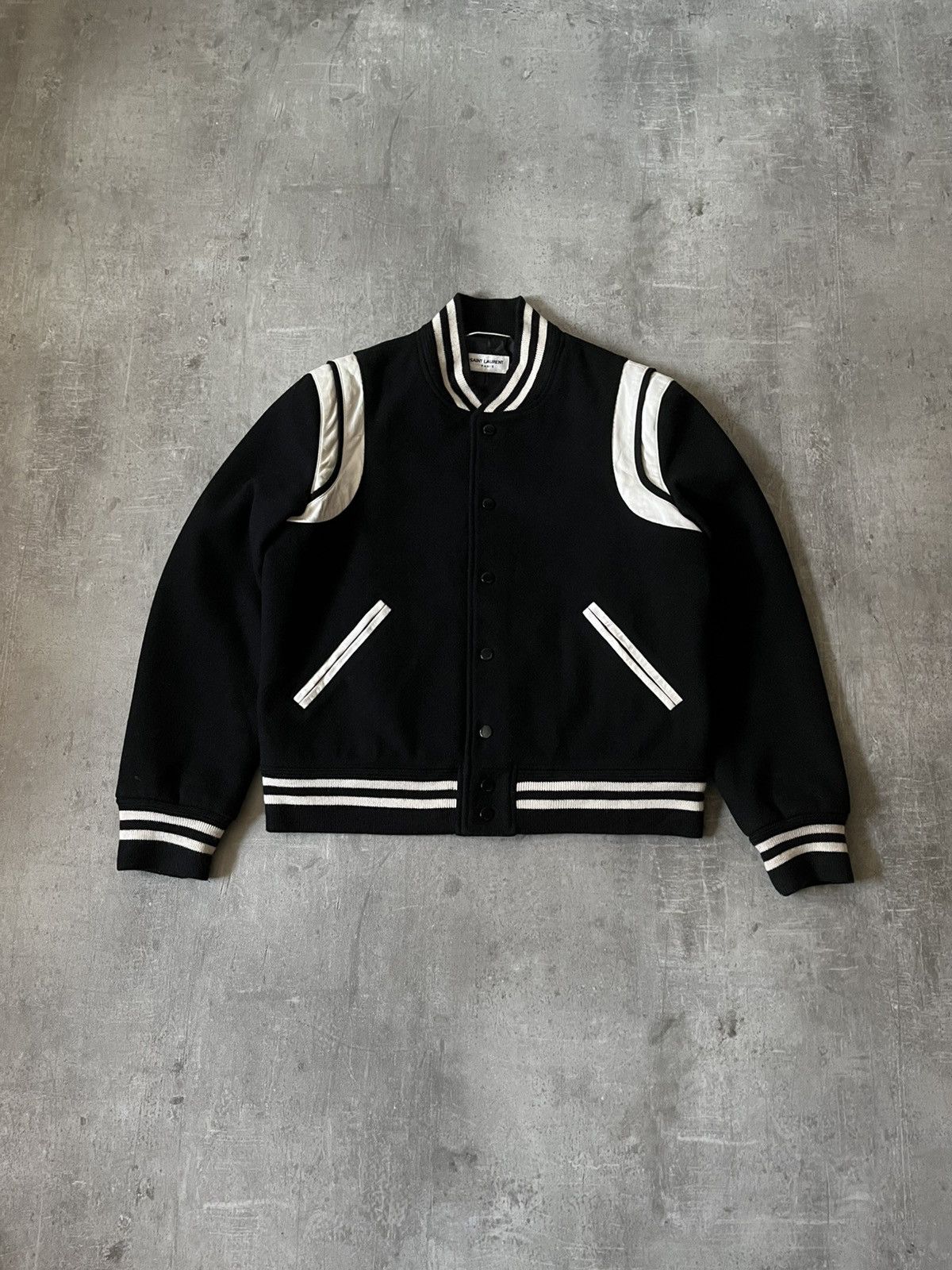 Hedi Slimane × Saint Laurent Paris Saint Laurent wool Teddy Jacket by ...