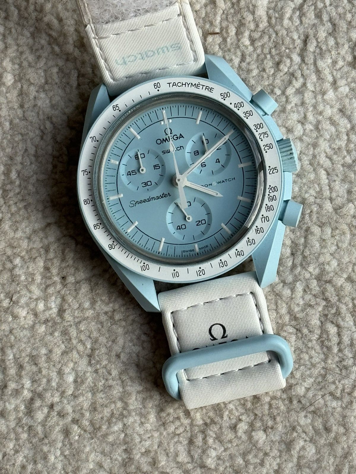 Omega × Swatch Moonswatch Blue | Grailed