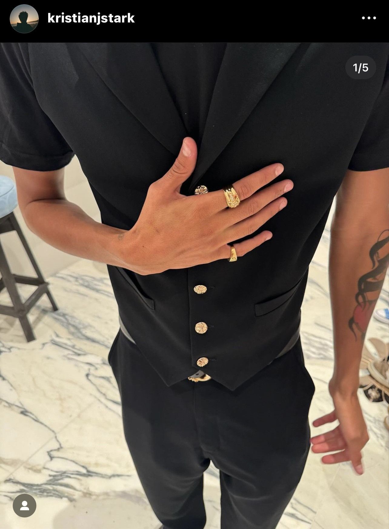 Chrome Hearts 22K GOLD DIAMOND DAGGER RING | Grailed