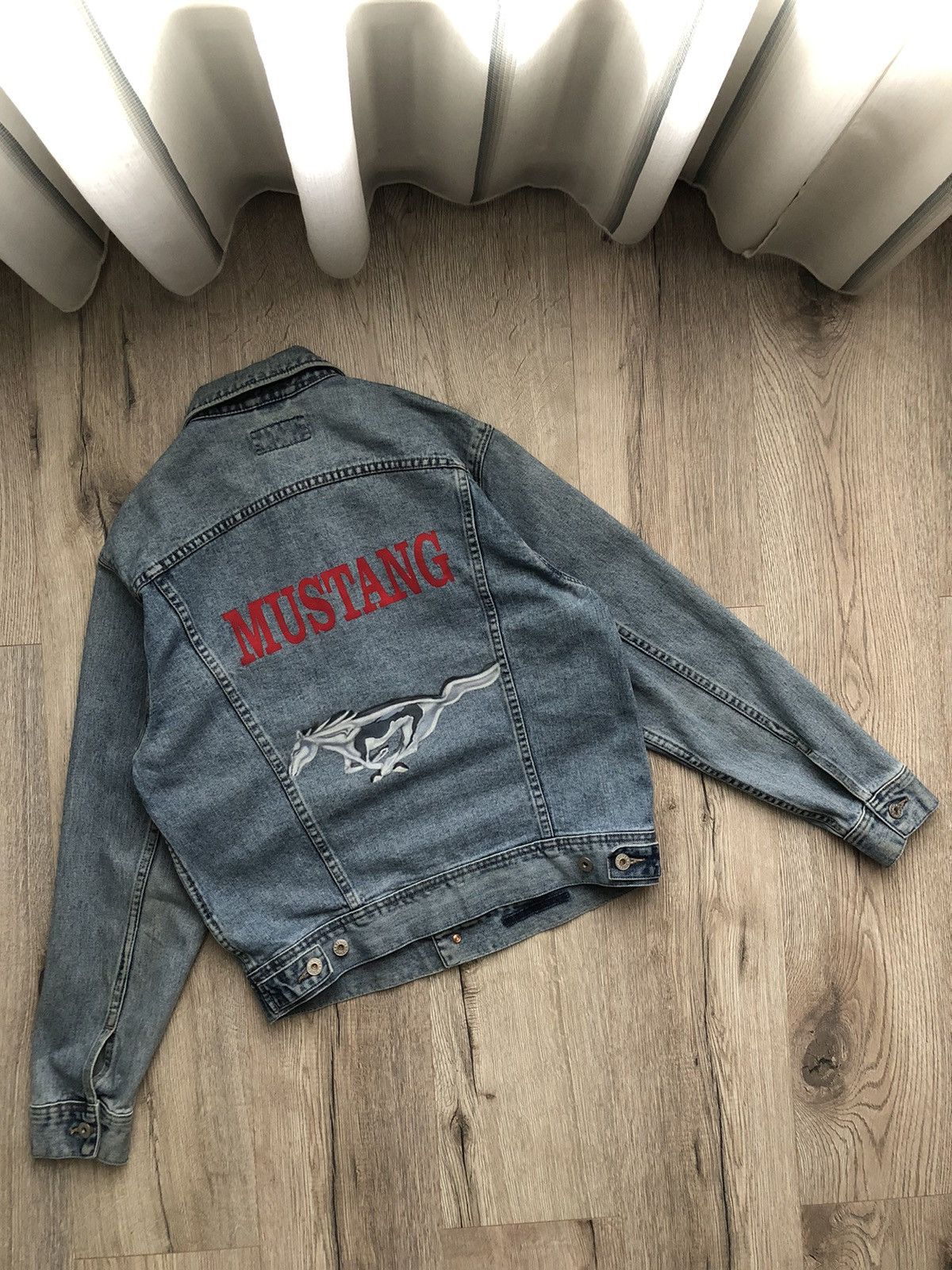 Mustang Mustang Hand Painted Racing Denim Jacket Vintage | Grailed