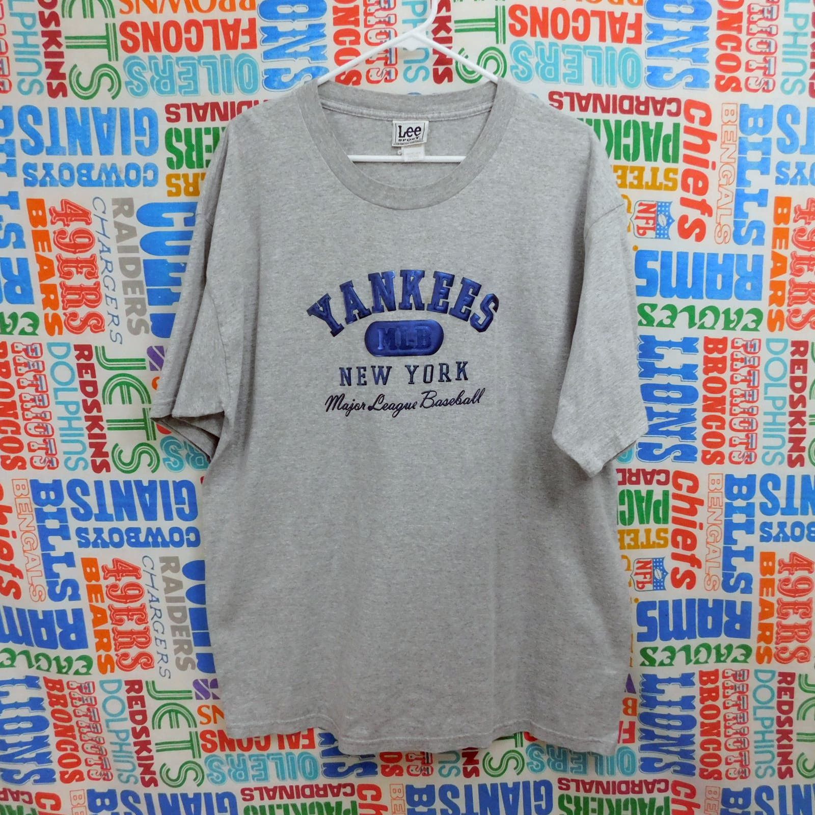 Lee 90s Lee Sport New York Yankees Puff Print Tee XL Embossed | Grailed