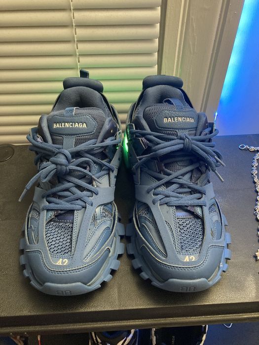 Balenciaga LED track balenciaga navy sneakers size 42 | Grailed