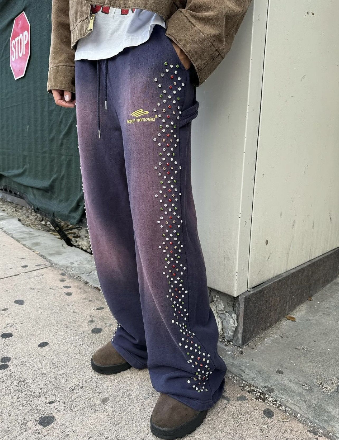 Streetwear × Vintage HMDD Happy Memories Don’t Die Crystal Sweats | Grailed