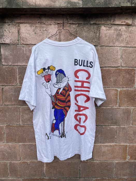 Vintage 90s Chicago Bulls x Bugs bunny x Mickey Mouse, Mexican boot ... Vintage 90s Chicago Bulls x Bugs bunny x Mickey Mouse, Mexican boot ...