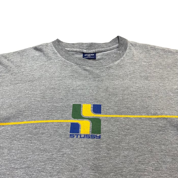 Vintage Vintage 90s Stussy Wrap Around Logo Tee | Grailed