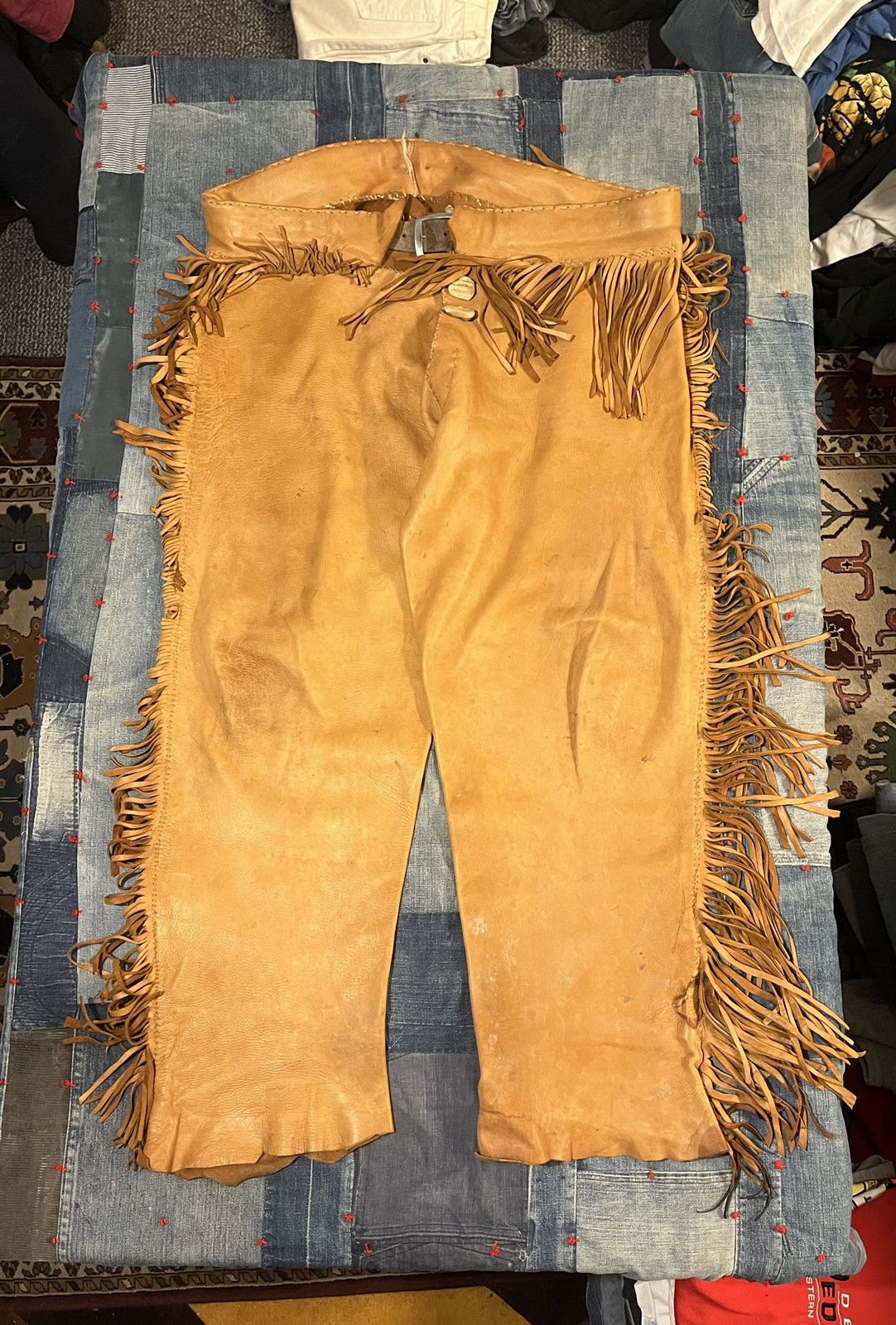 Leather × Vintage Vintage 1960’s handmade buckskin fringe pants | Grailed