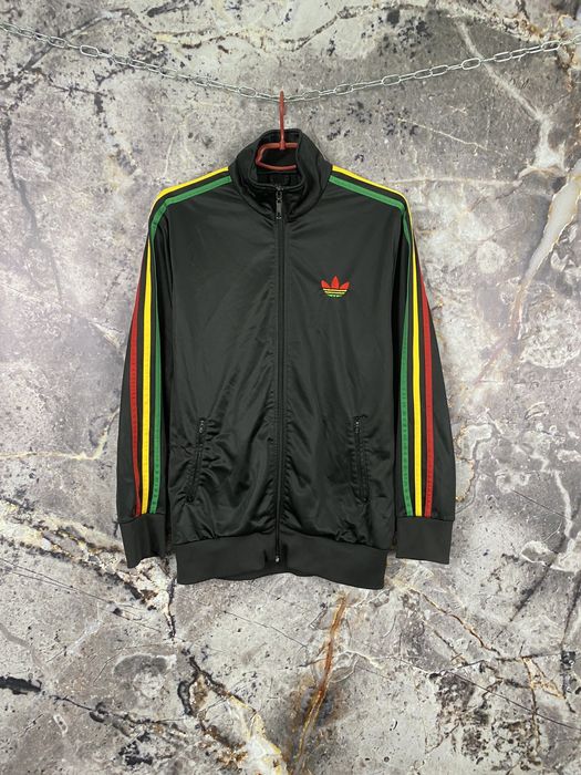 Adidas Adidas Firebird Track Top Jacket Original Trefoil Logo Rasta ...