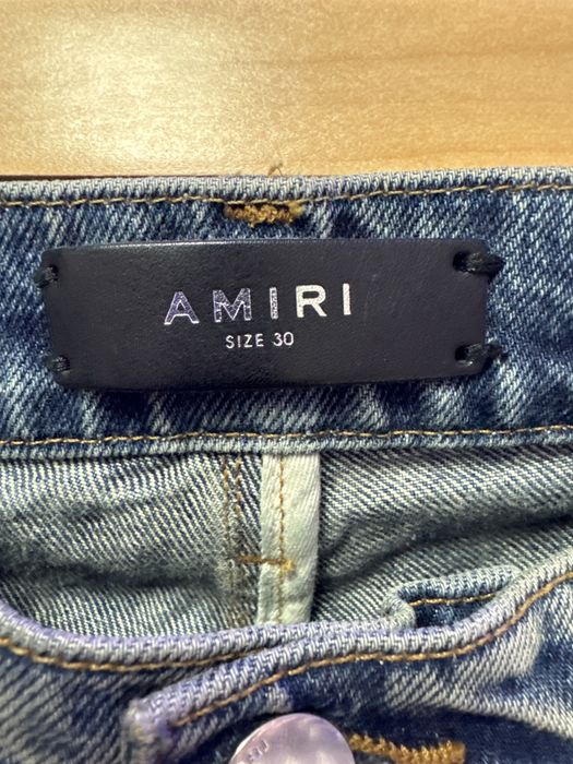 Amiri Amiri jeans light wash patchwork | Grailed