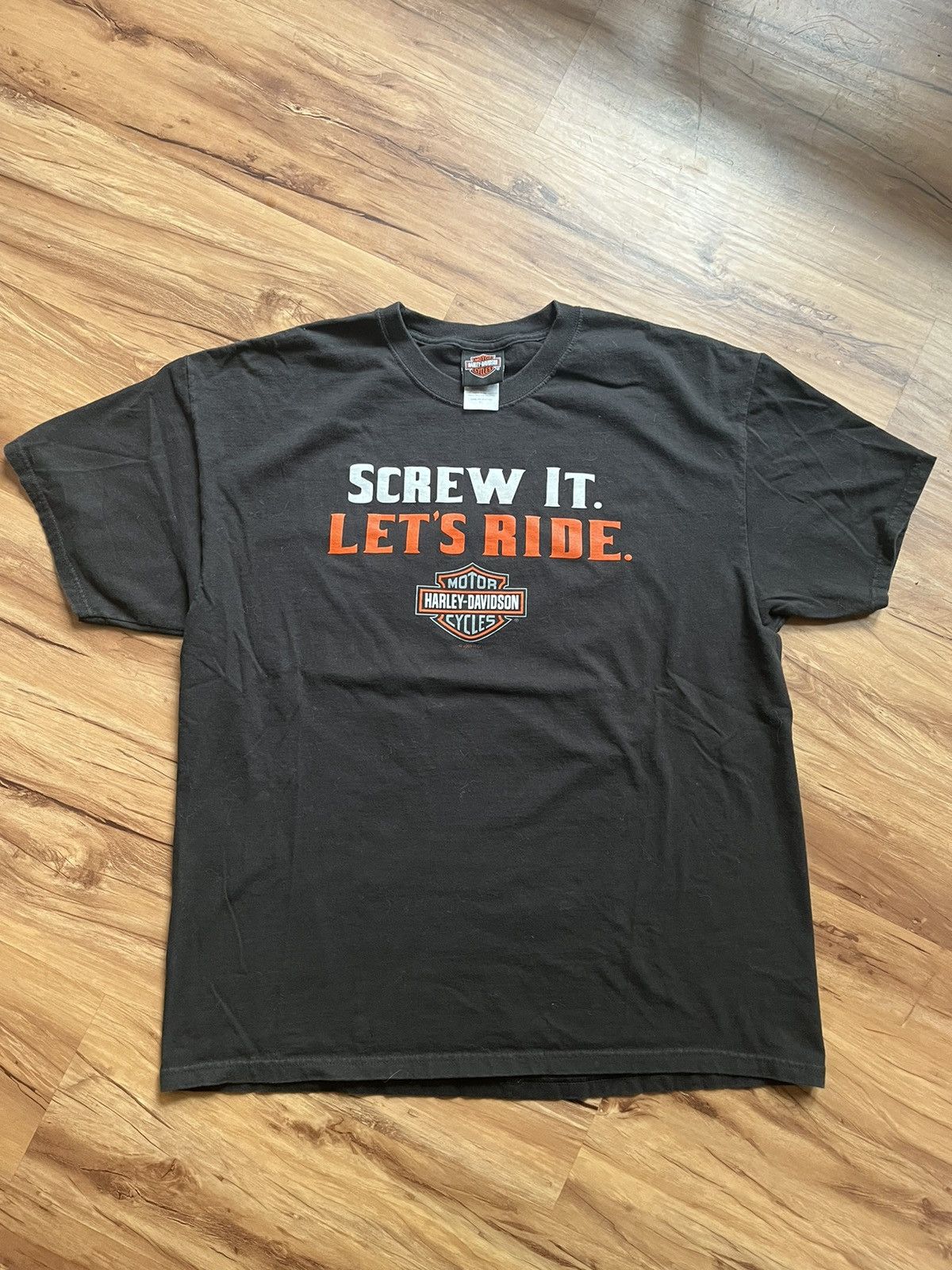 Vintage Crazy Vintage Harley Davidson Screw It Let’s Ride Bike Tee ...