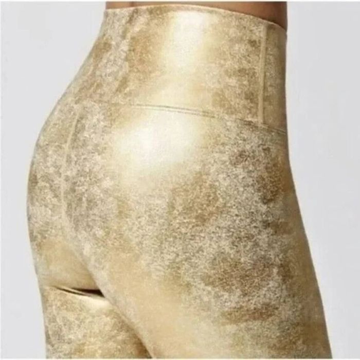 Carbon NEW $100 Carbon 38 Leatherette High Rise Gold Legging S NWT ...