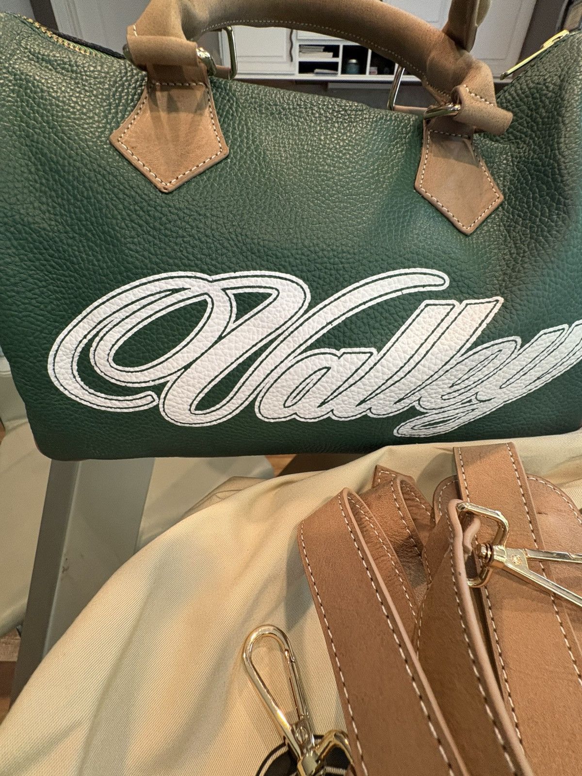 Vale Vale Money Green Small Leather Duffle Bag | Grailed