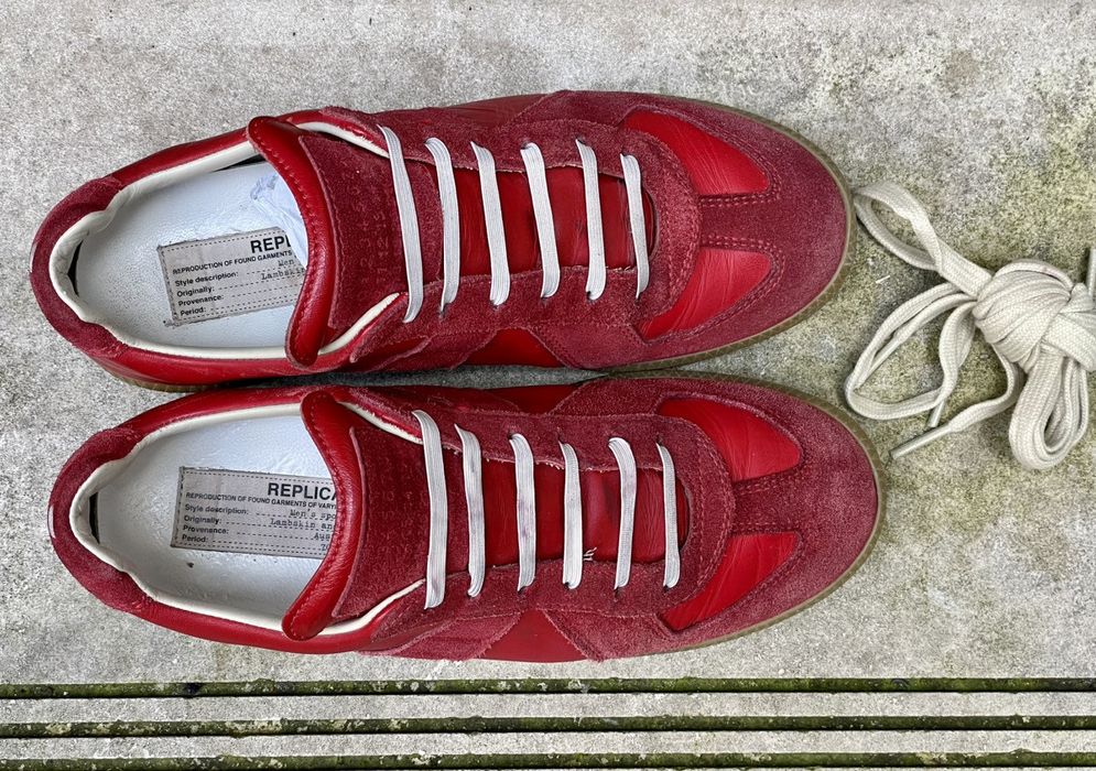 Maison Margiela Maison Margiela replica sneakers red 35 | Grailed