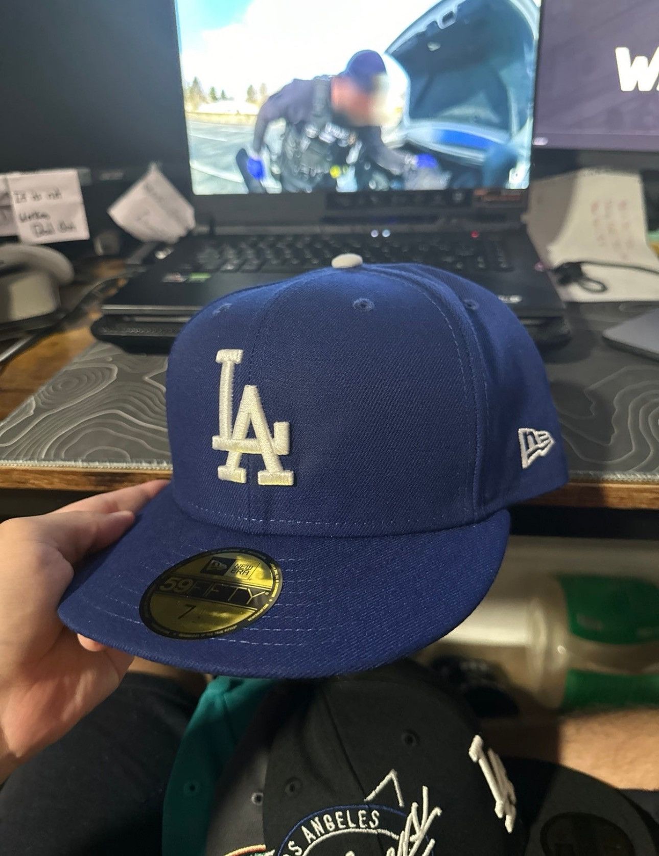 Hats × MLB × New Era dark blue LA fitted | Grailed