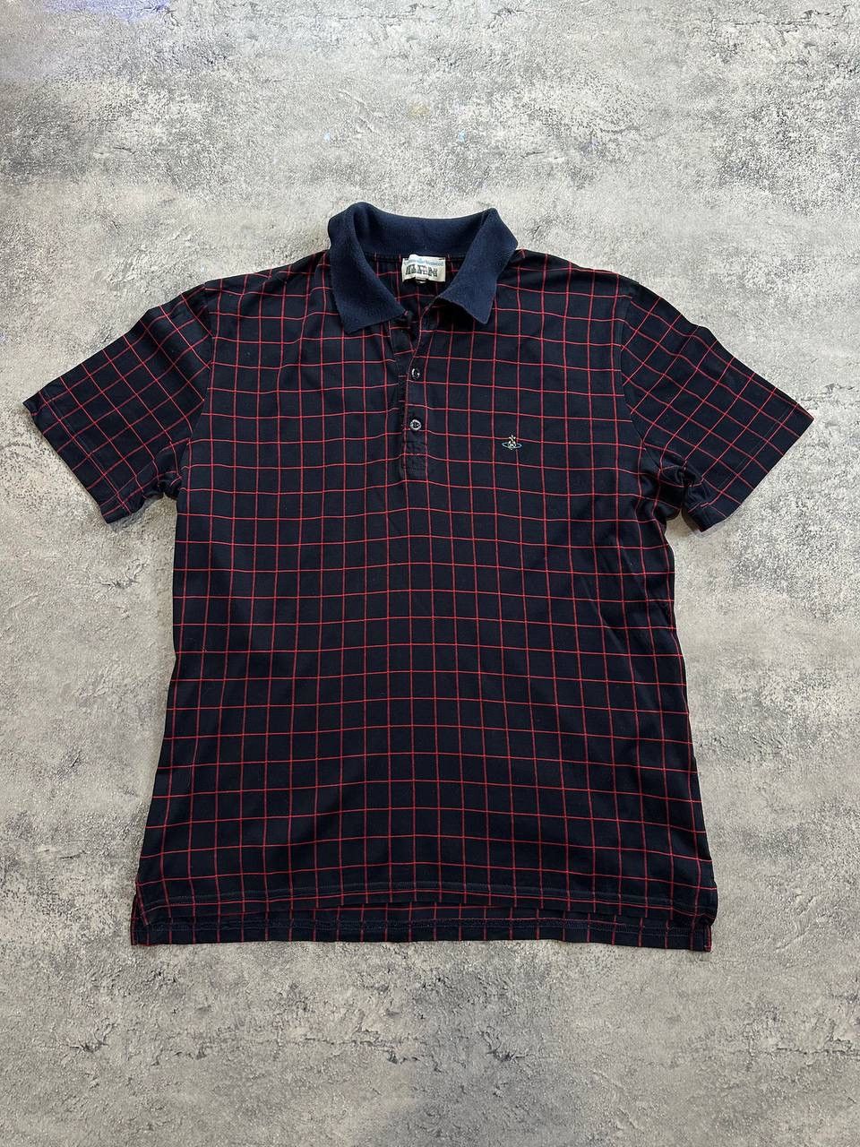 Vintage × Vivienne Westwood Rare Vintage Vivienne Westwood check polo shirt t orb logo | Grailed