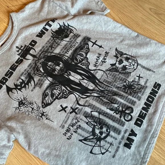 Drop Dead DROPDEAD Unique Oversized T-Shirt 'Obsessed With My Demons ...