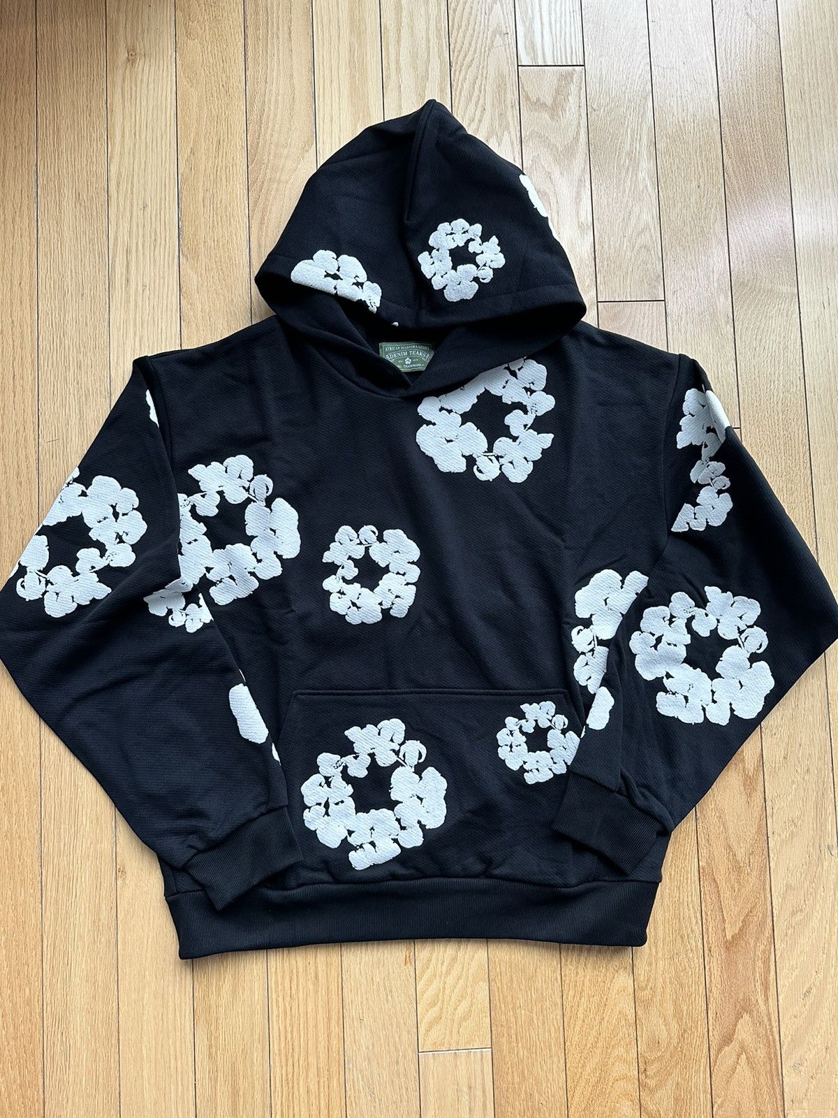 Streetwear Denim Tears Cotton Wreath Hoodie Black XL - NEW Authentic ...