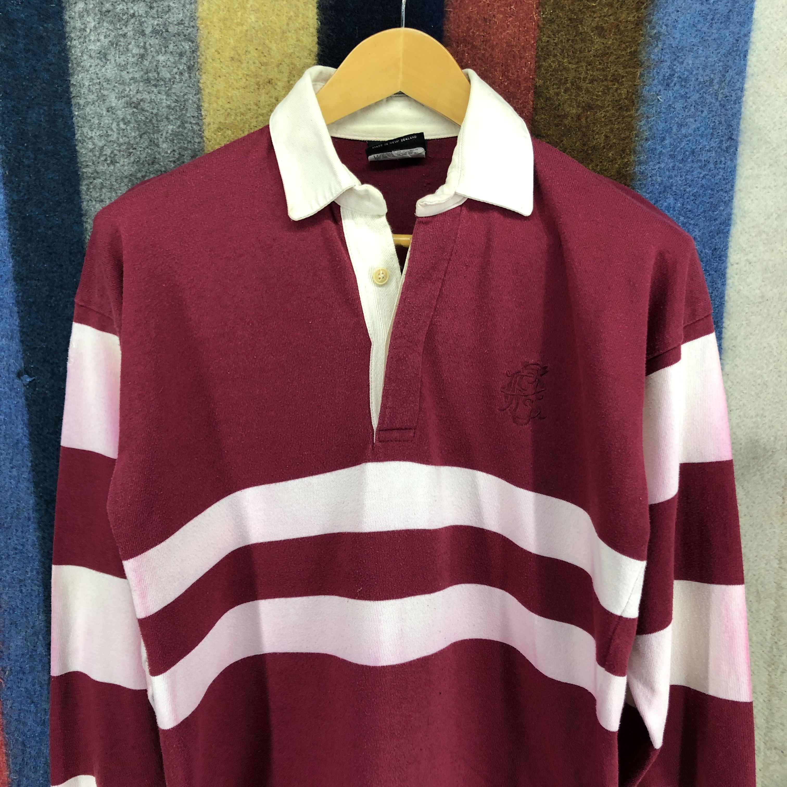 Canterbury Of New Zealand × Vintage 90s Vintage CANTERBURY Stripe Polo Rugby #0264/L | Grailed