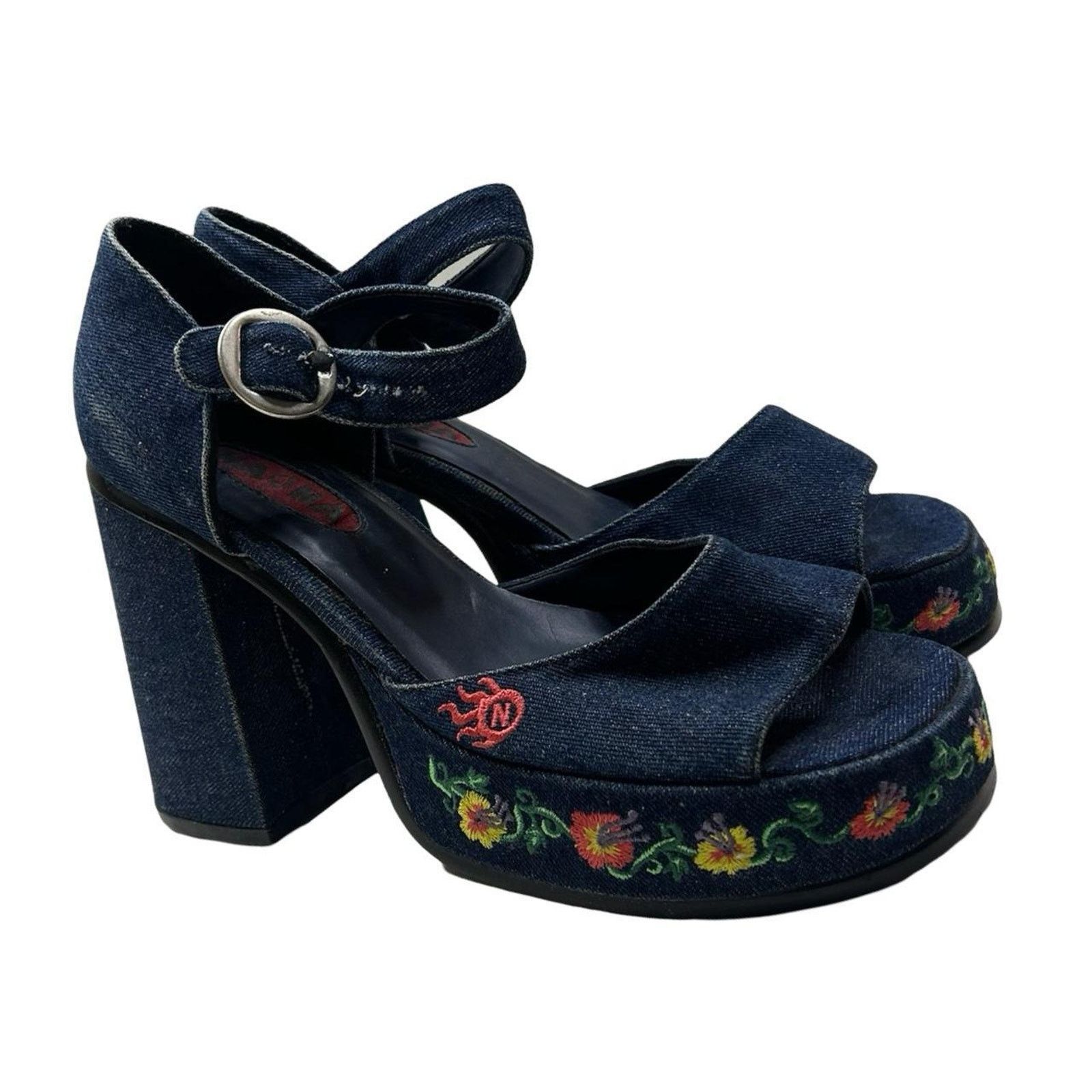 Other Y2k platform heels denim hula girl by naona | Grailed