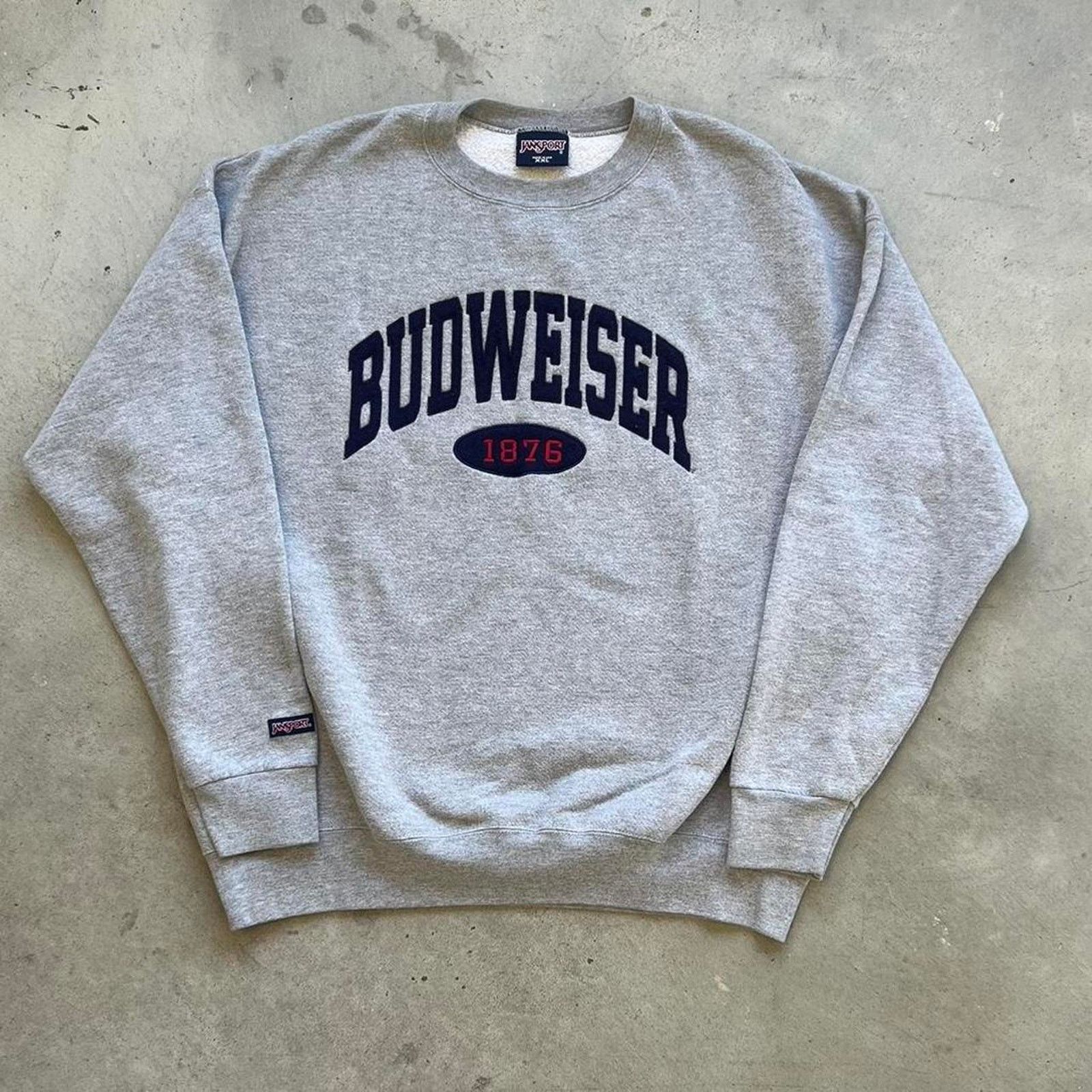 Vintage Vintage 90s Budweiser Alcohol Beer Promo Jansport Crewneck ...