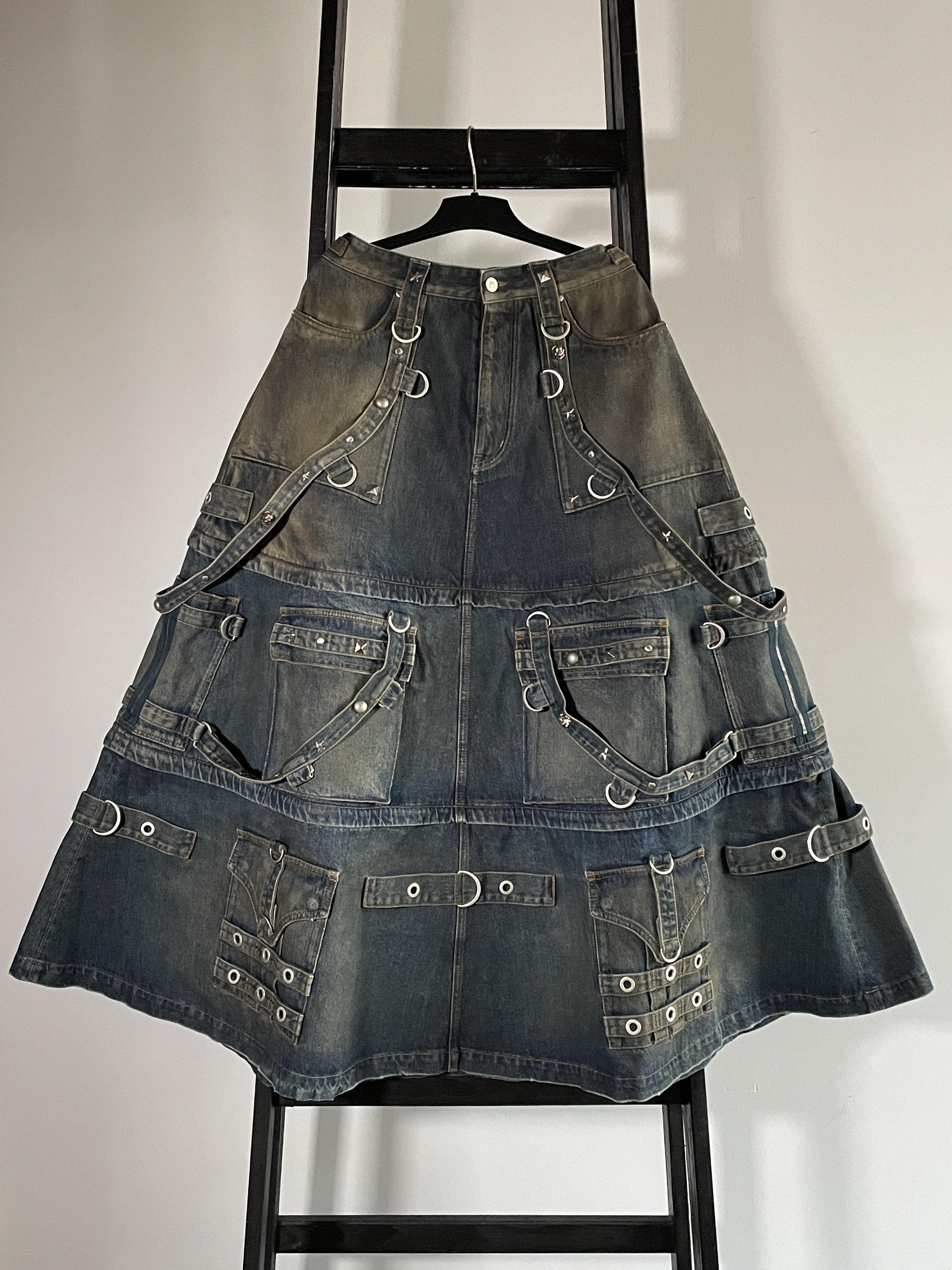 Balenciaga Balenciaga Raver Denim Maxi Skirt | Grailed