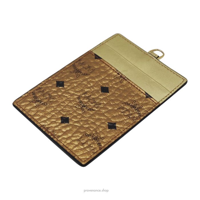 MCM 🔴 MCM ID Card Holder Wallet - Gold Visetos | Grailed