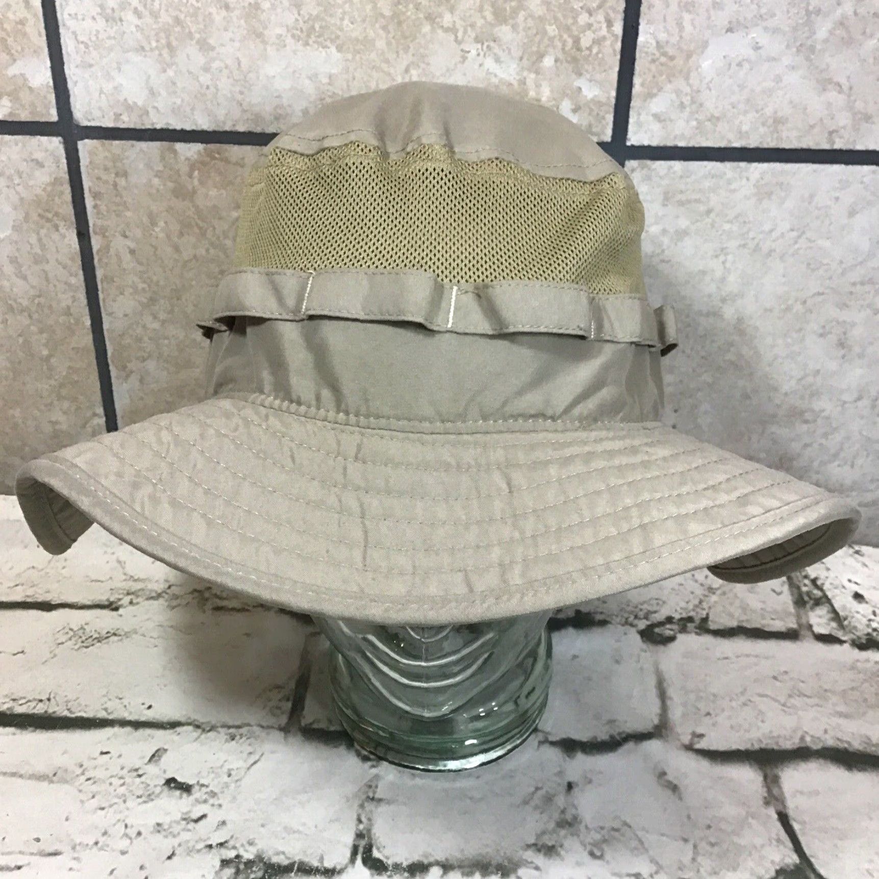 Vintage Khaki Vented Adjustable Explorer Authority Technical Bucket Hat ...