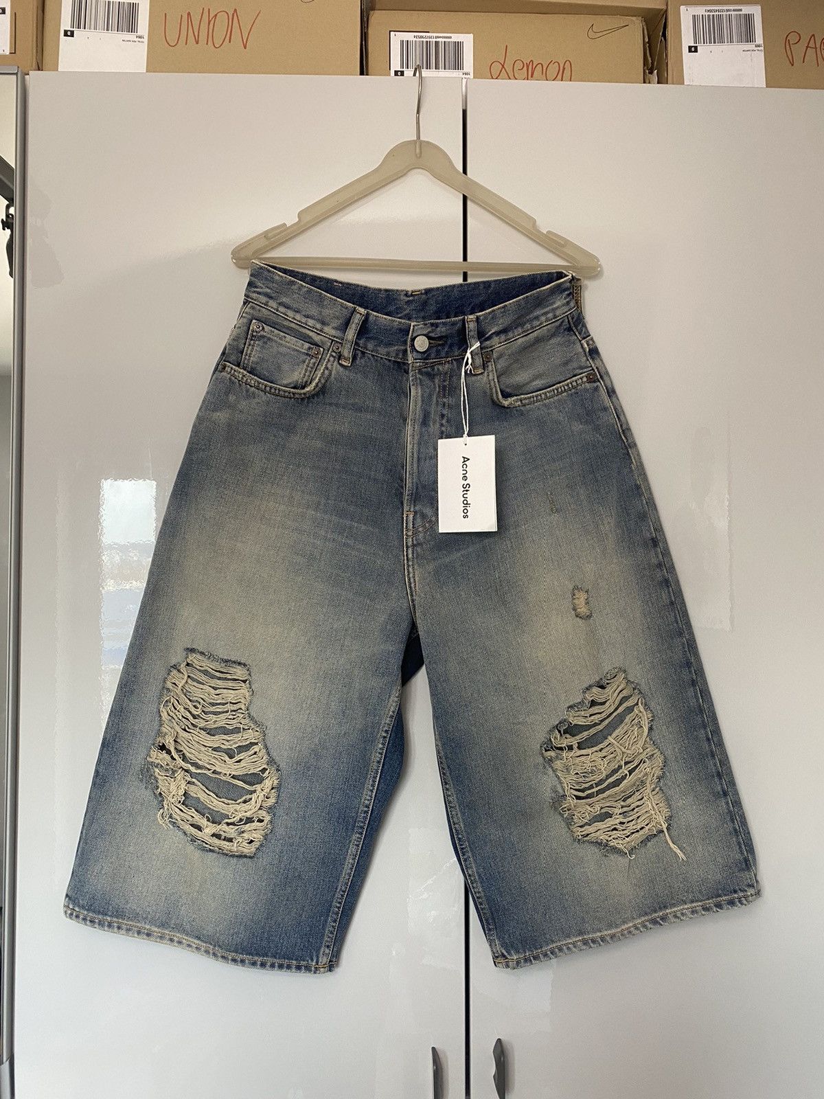 Pre-owned Acne Studios X Avant Garde Acne Studios Distressed Jorts ...